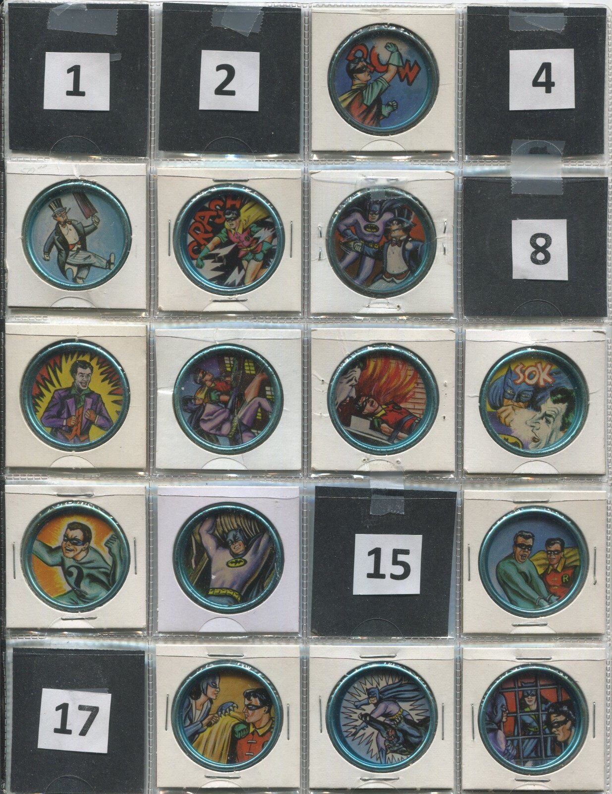 Batman - 1966 METAL BATCOINS PARTIAL SET, Space Magic, 14 of 20 Coins ...