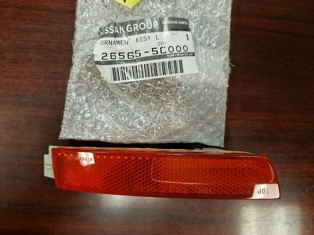 Nissan Rear Driver Side Bumper Cover Reflector 265655C000 OEM for sale ...