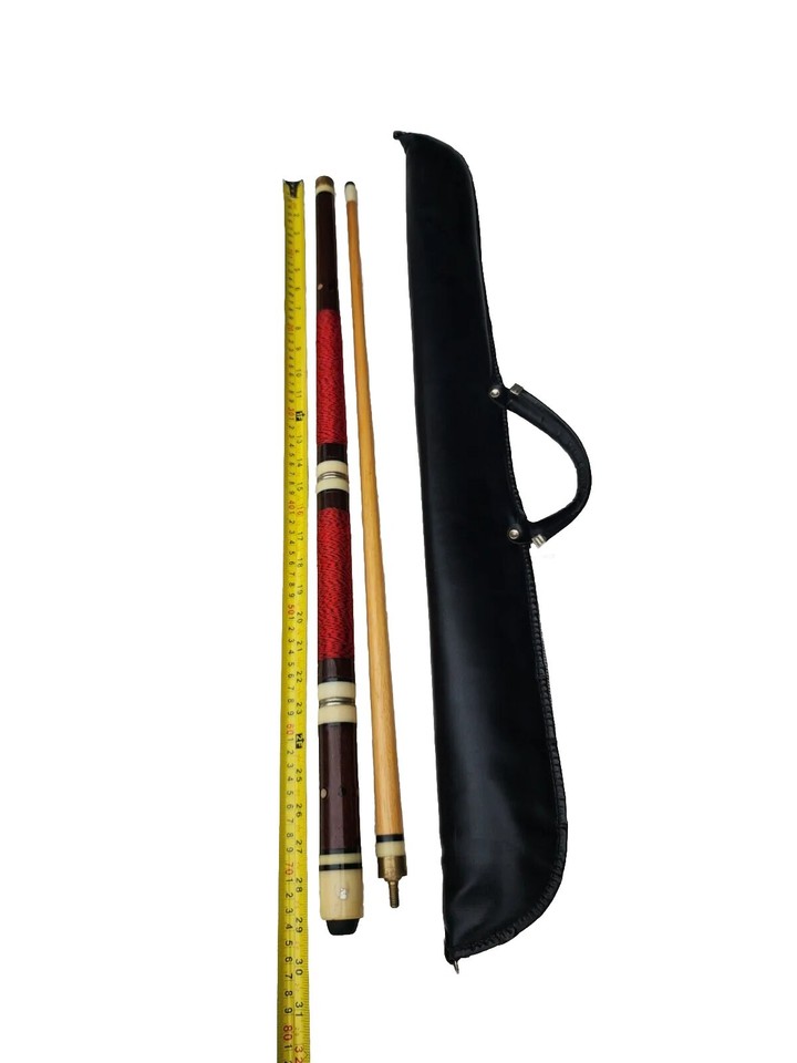 VTG 4 Joints Maple Billiards Pool Cue W/ Original Case & Lacquered ...
