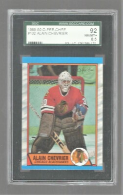 1989 O-PEE-CHEE HOCKEY #132 ALAIN CHEVRIER SGC 8.5 NM/MT+ HIGHEST POP 1 ...