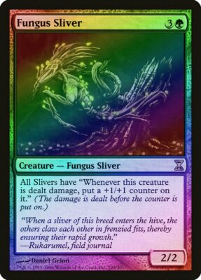 Fungus Sliver FOIL Time Spiral HEAVILY PLD Green Rare MAGIC MTG CARD ...