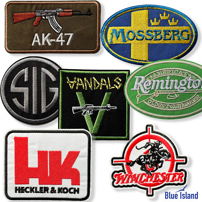 Firearms Iron On Sew On Embroidered Patch | eBay