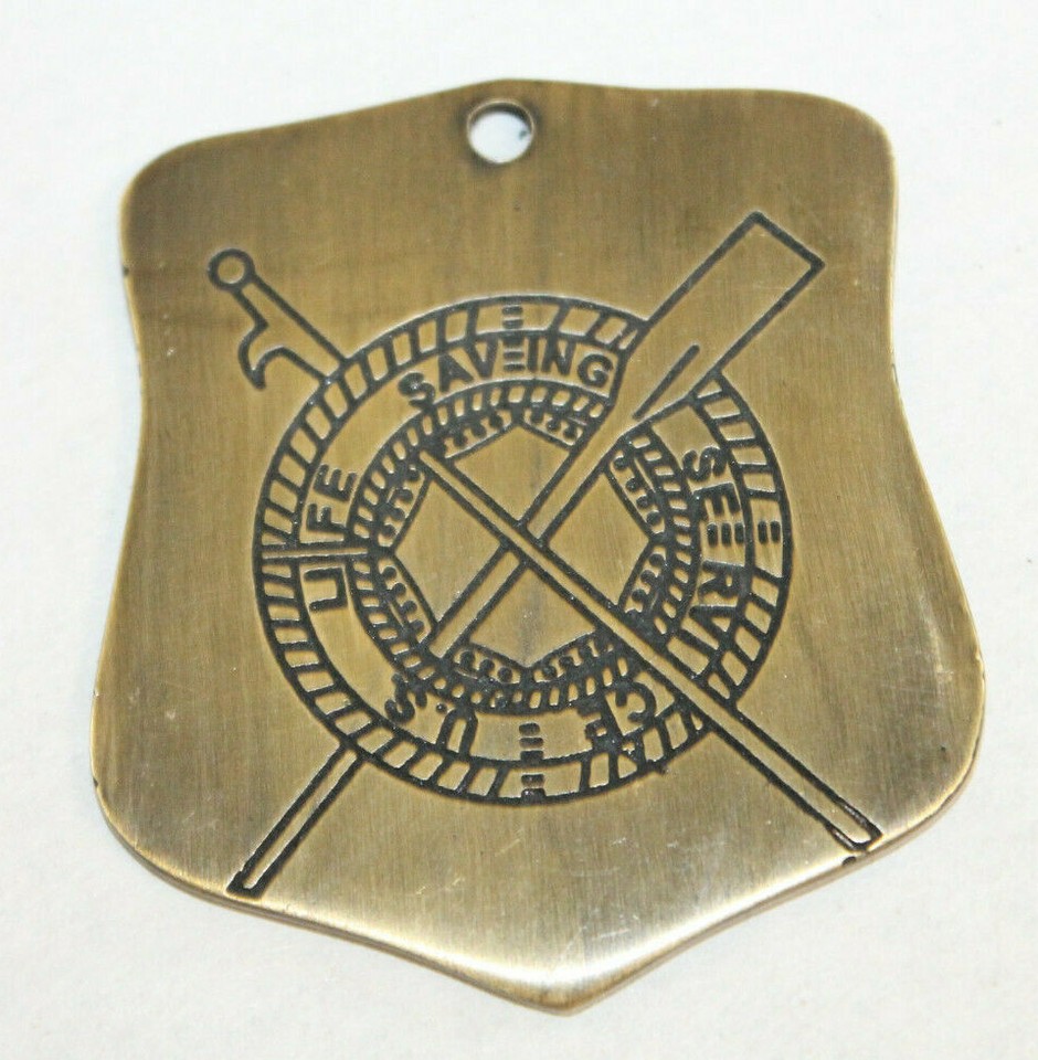 Vintage Style Brass US Life Saving Service Surfman Patrol Check Badge ...