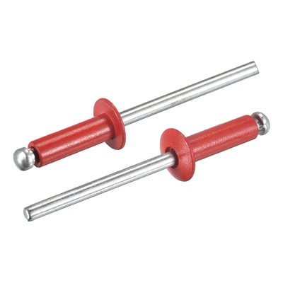 Rivets aveugle 4 x 12mm Aluminium Ouvert Terminal pour Assemblage Rouge ...