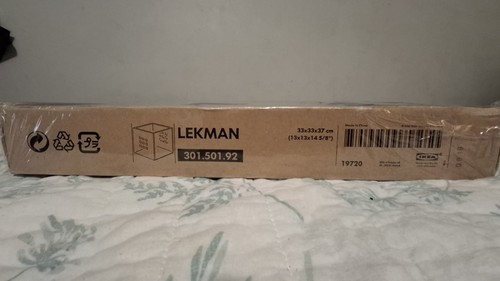IKEA Lekman Storage Organizer Bin 13x13x14.5 Blue New Sealed | eBay