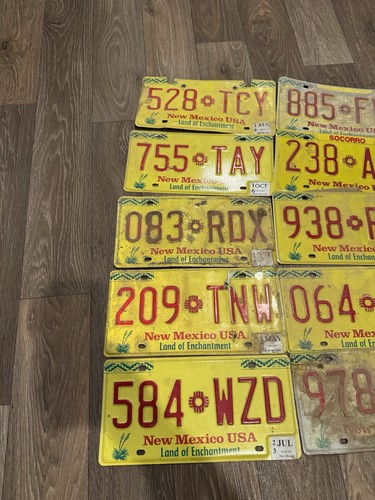 Lot Of 10 Yellow License Plates | eBay