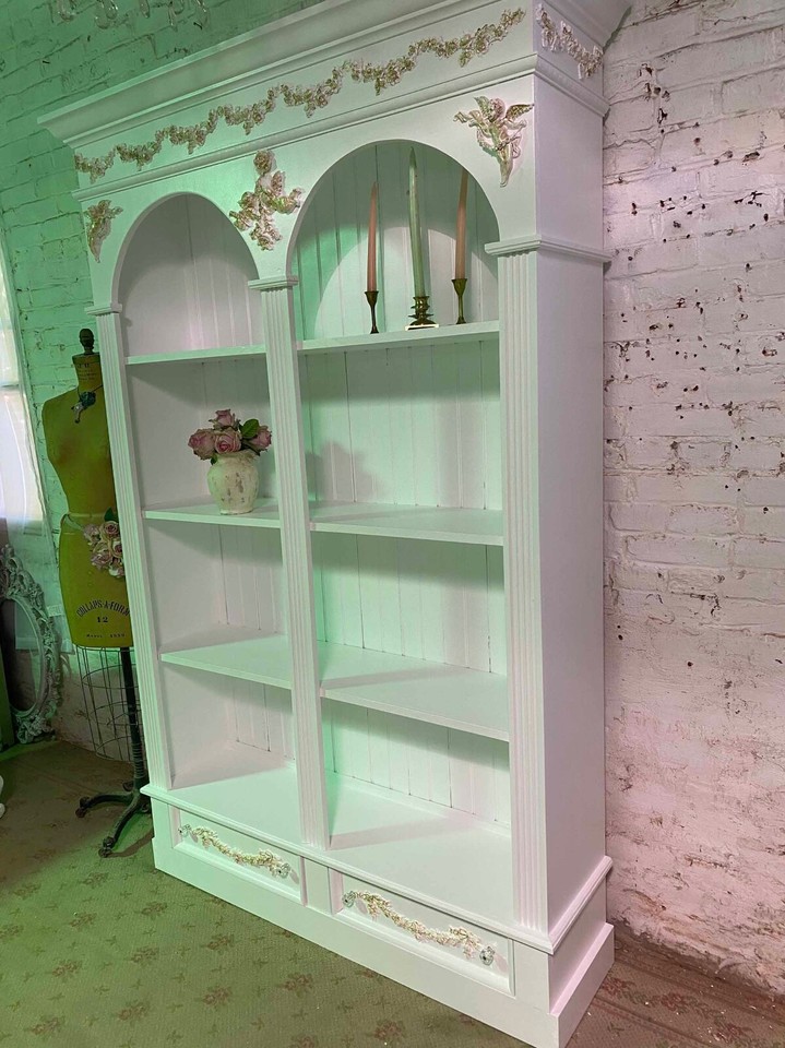 Painted Cottage Shabby Chic French Bookcase Hand Made | eBay