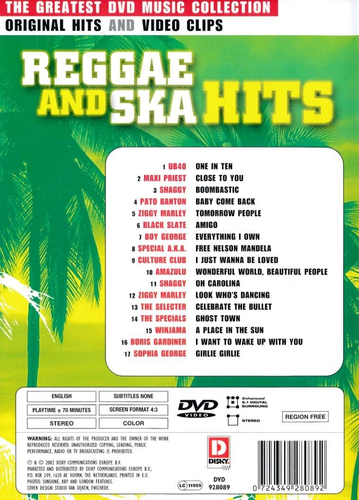 Reggae & SKA Hits - Music DVD Various Artists - DVD NEW | eBay