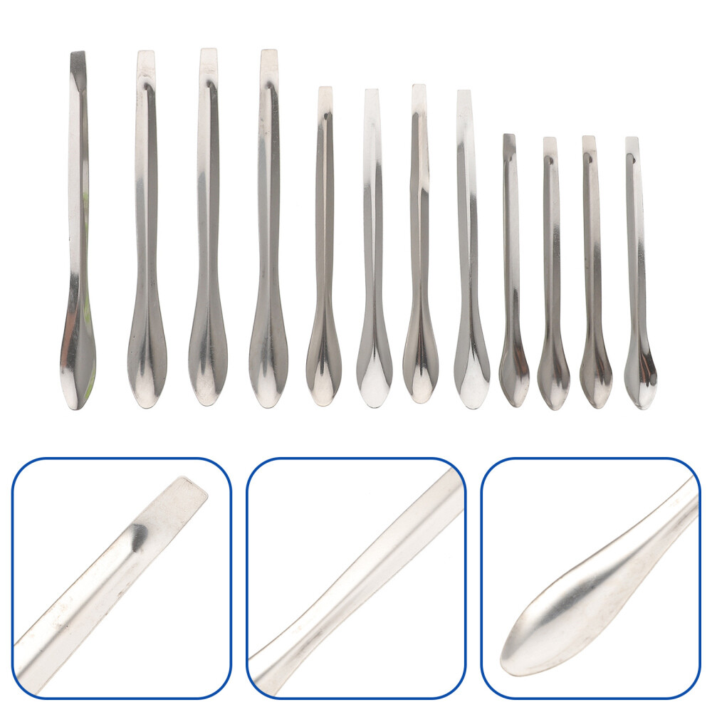 12Pcs Stainless Steel Measuring Spoon for Lab Sampling and Measurement ...