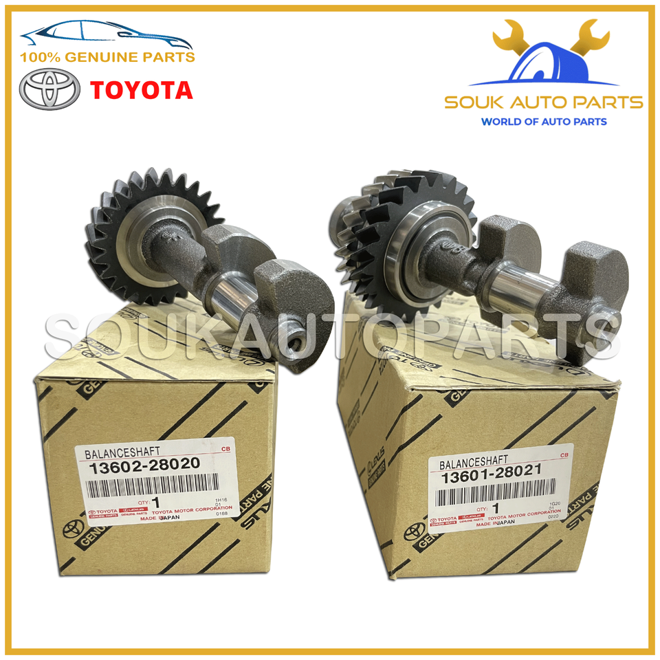 13601-28021 13602-28020 Genuine Toyota BALANCE SHAFT SET 2AZ-FE NO.1 ...
