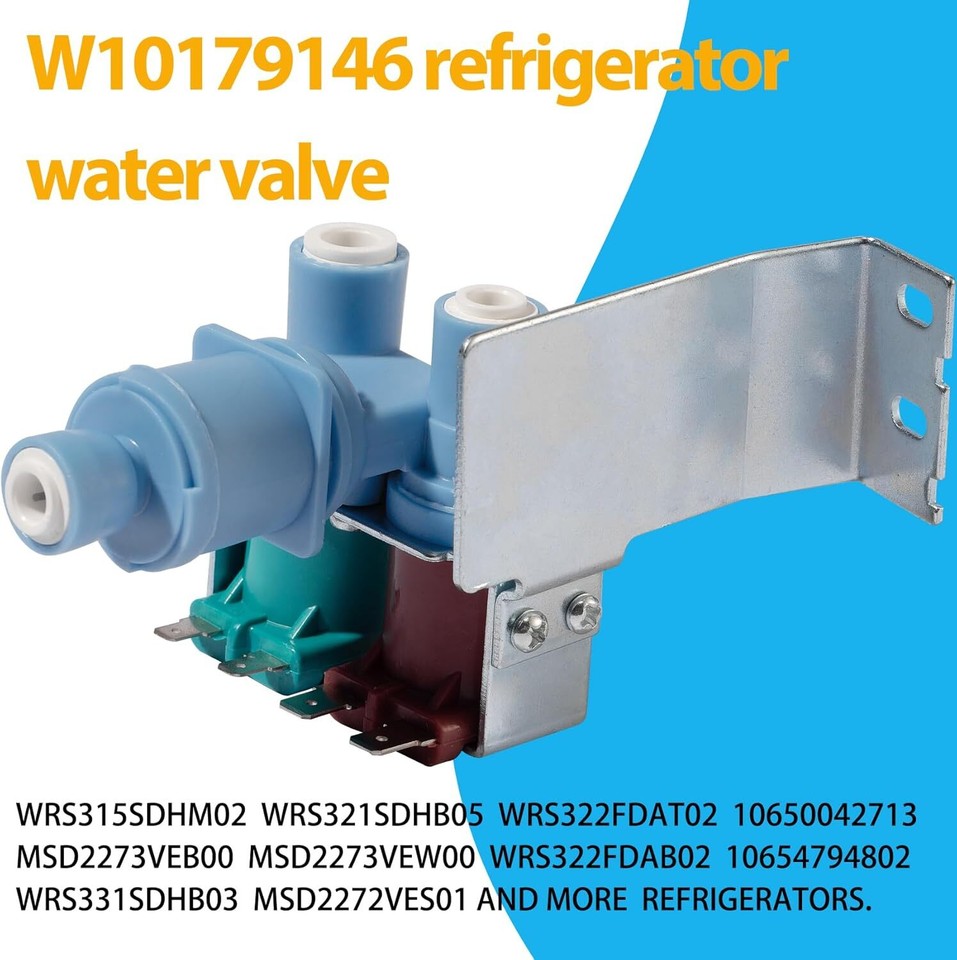 W10408179 W10179146 Dual Water Inlet Valve For Kenmore Whirlpool ...