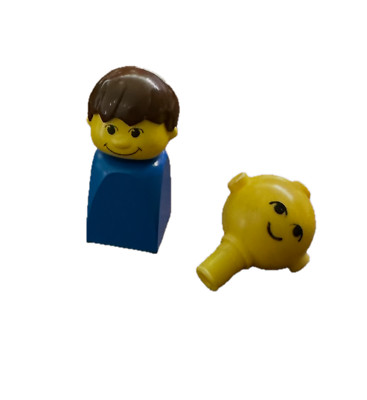 Vintage LEGO Basic Figure Finger Puppet Male 4224C02 & Homemaker Head ...