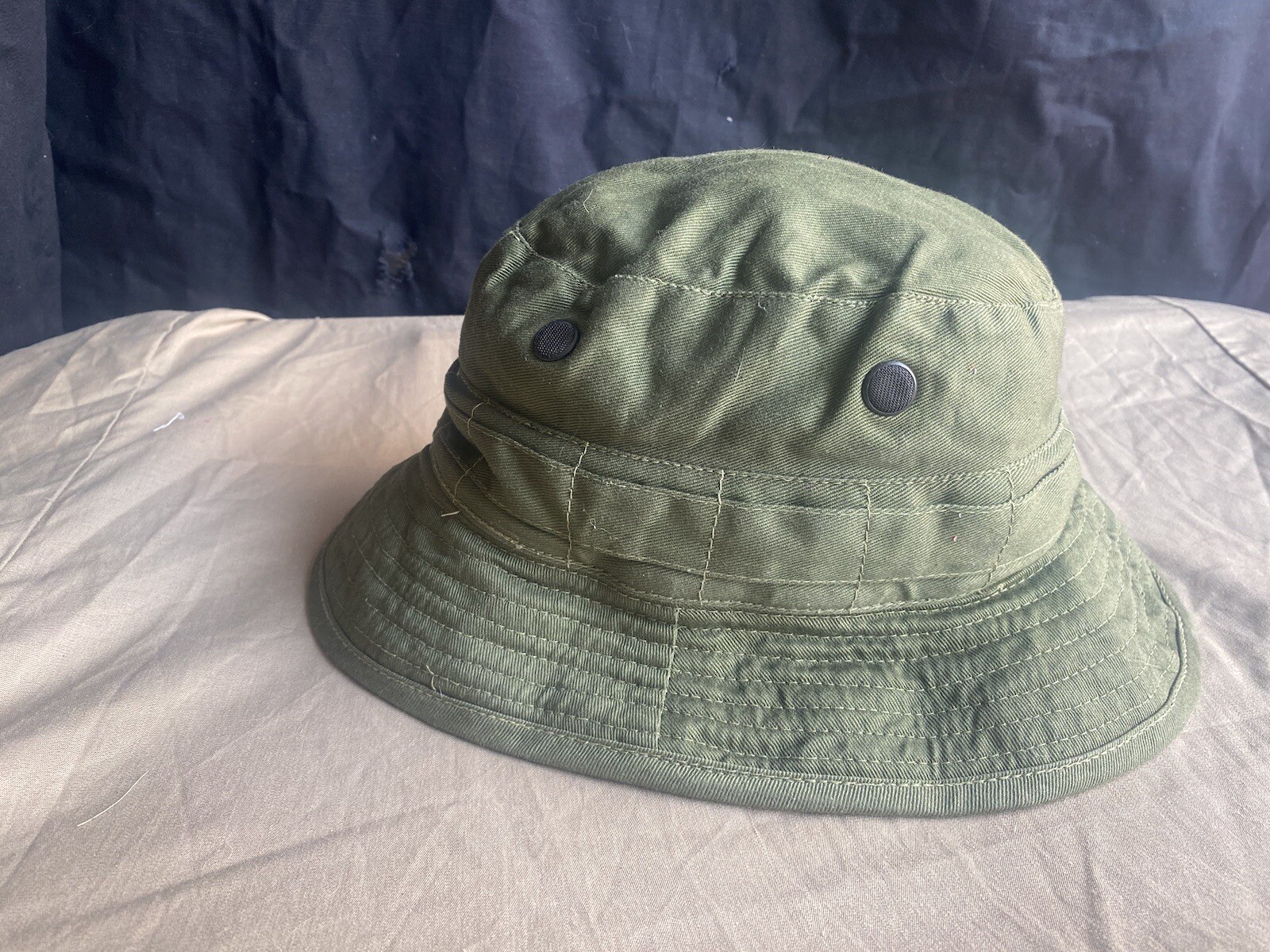 British Military Olive Green Malayan Boonie Hat with … - Gem