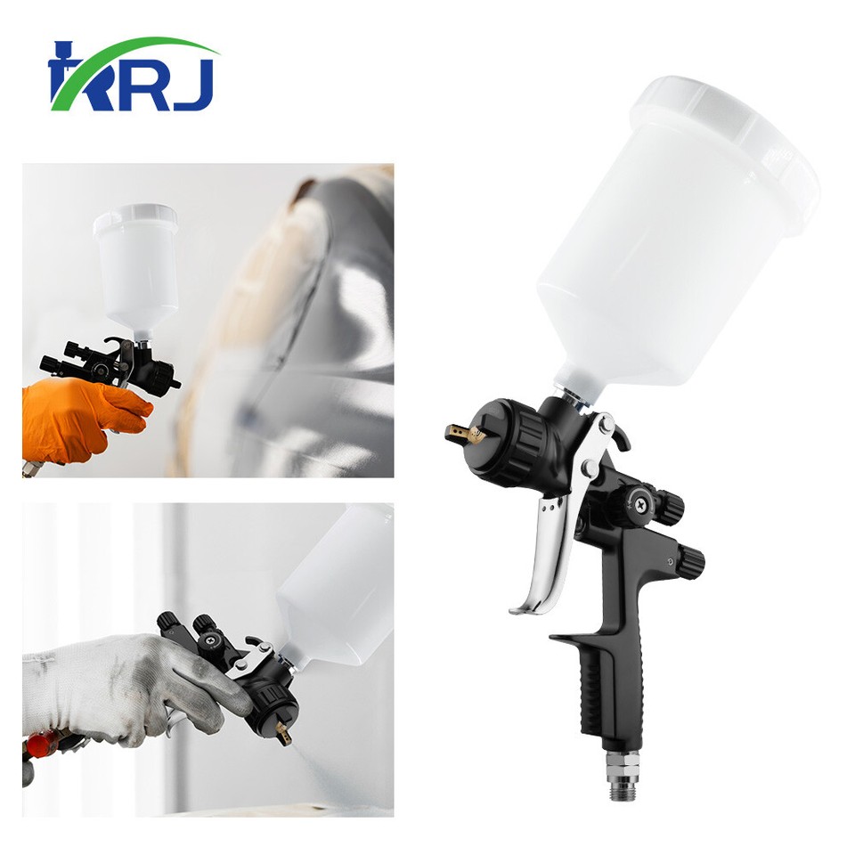 1000b Air Spray Paint Gun 1.3/1.7mm Nozzles Car Painting Sprayer Kit W ...