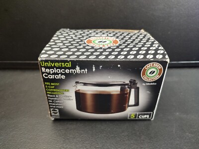 Cafe Brew Collection Universal Replacement Carafe 5 Cups Fits Most 5 ...