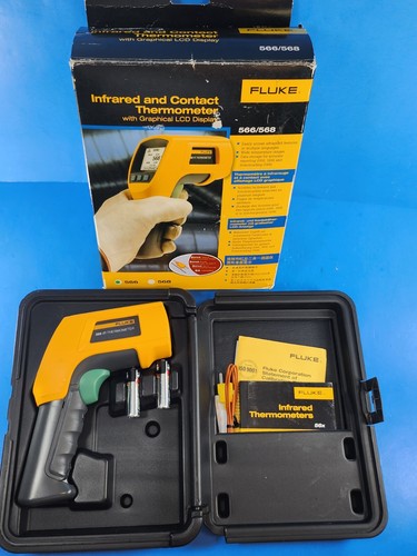 Fluke 566 IR and Contact Thermometer, New, Original Box! | eBay