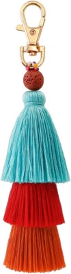 Colorful key rings Tassel Handmade Bag Charm Key chain Woman pom pom ...