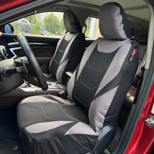 For Chevy Bolt Front Car Seat Covers Gray Canvas & Black Mesh | eBay