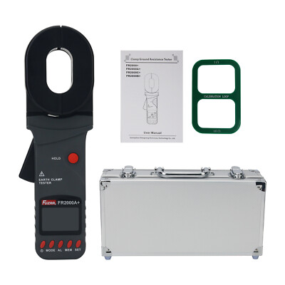 FR2000A+ 0.01-200ohm Utility Clamp Ground Resistance Tester Clamp Meter ...