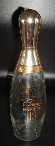 Jim Beam Bowling Pin Bottle Decanter Circa 1966 w/Original Tag, Bar ...