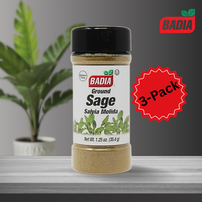 Badia Ground Sage, Salvia Molida 1.25 oz Aromatic & Flavorful Herb for ...