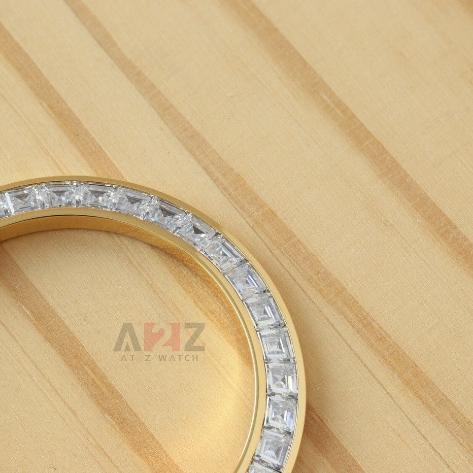 Synthetic Moissanite Diamond Gold Watch Bezel for Rolex Daytona 40mm ...