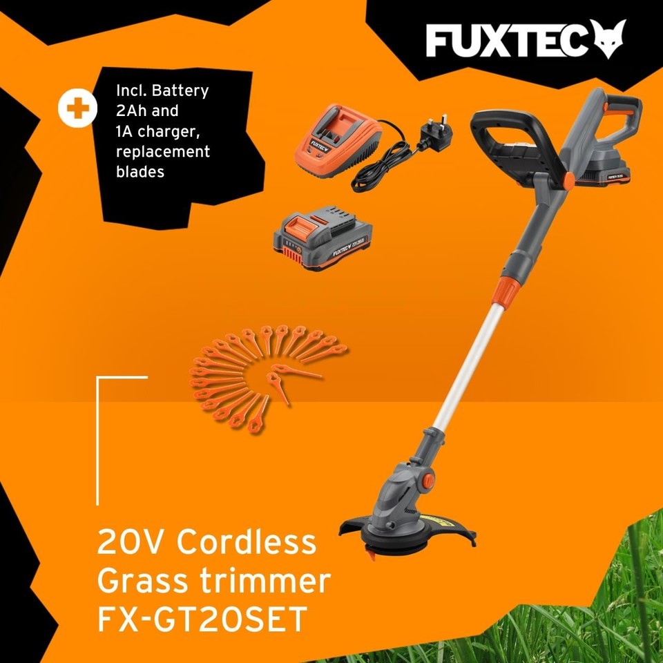 FUXTEC FX-GT20 20V Cordless Grass Trimmer Kit | eBay UK