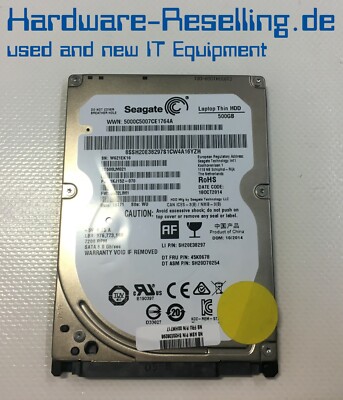 Seagate 500GB 7,2k rpm SATA ST500LM021 1KJ152-070 45K0678 SH20D70254 | eBay