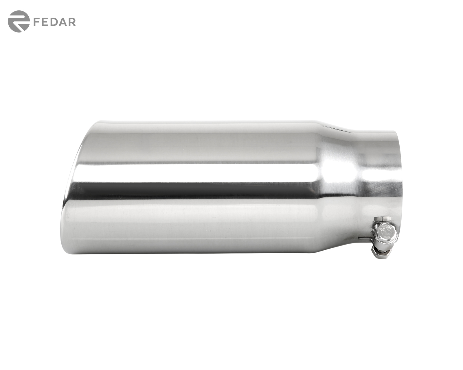 4 inch Inlet 5" Outlet 12" Long Flat End Exhaust Tip Tail Pipe Muffler ...