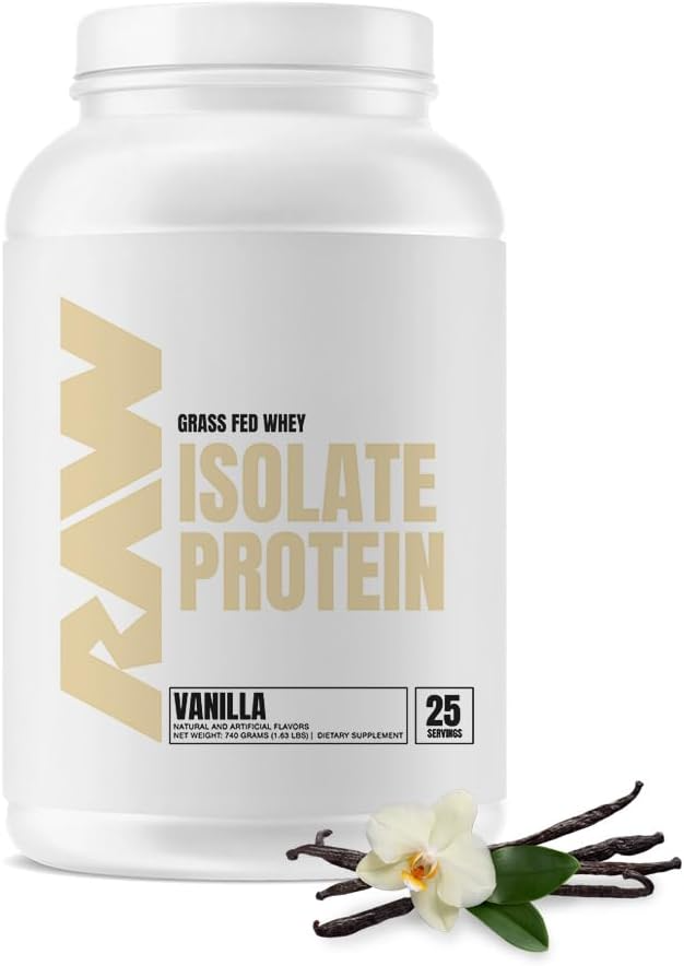 GET RAW NUTRITION GRASS FED WHEY ISOLATE PROTEIN Lean Muscle Mass 25g ...