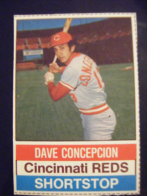 DAVE CONCEPCION 1976 Hostess REDS baseball card 128 oddball 1975-76 WS ...
