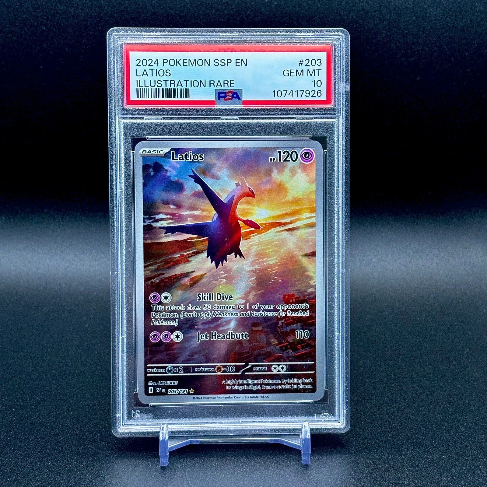 Latios 2024 Scarlet & Violet: Surging Sparks #203/191 Illustration Rare ...