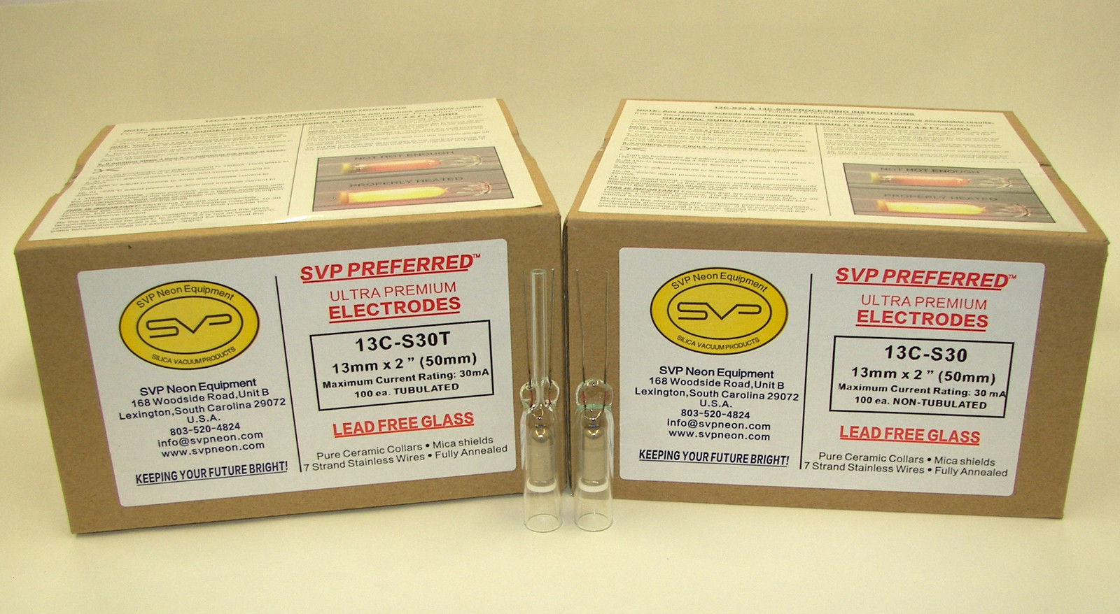 200 (NON-TUBULATED only) NEON SIGN ELECTRODES 13mm x 2” 30mA, SUPPLY ...