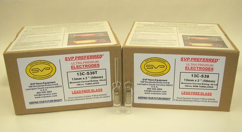 200 (NON-TUBULATED only) NEON SIGN ELECTRODES 13mm x 2” 30mA, SUPPLY ...