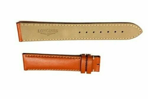 Longines 20 X 18 mm Tan Orange Genuine Leather Watch Band Strap ...