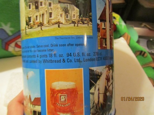 Whitbread Tankard Draught Beer 94 fl oz Tin Can Empty by Whitbread & Co ...