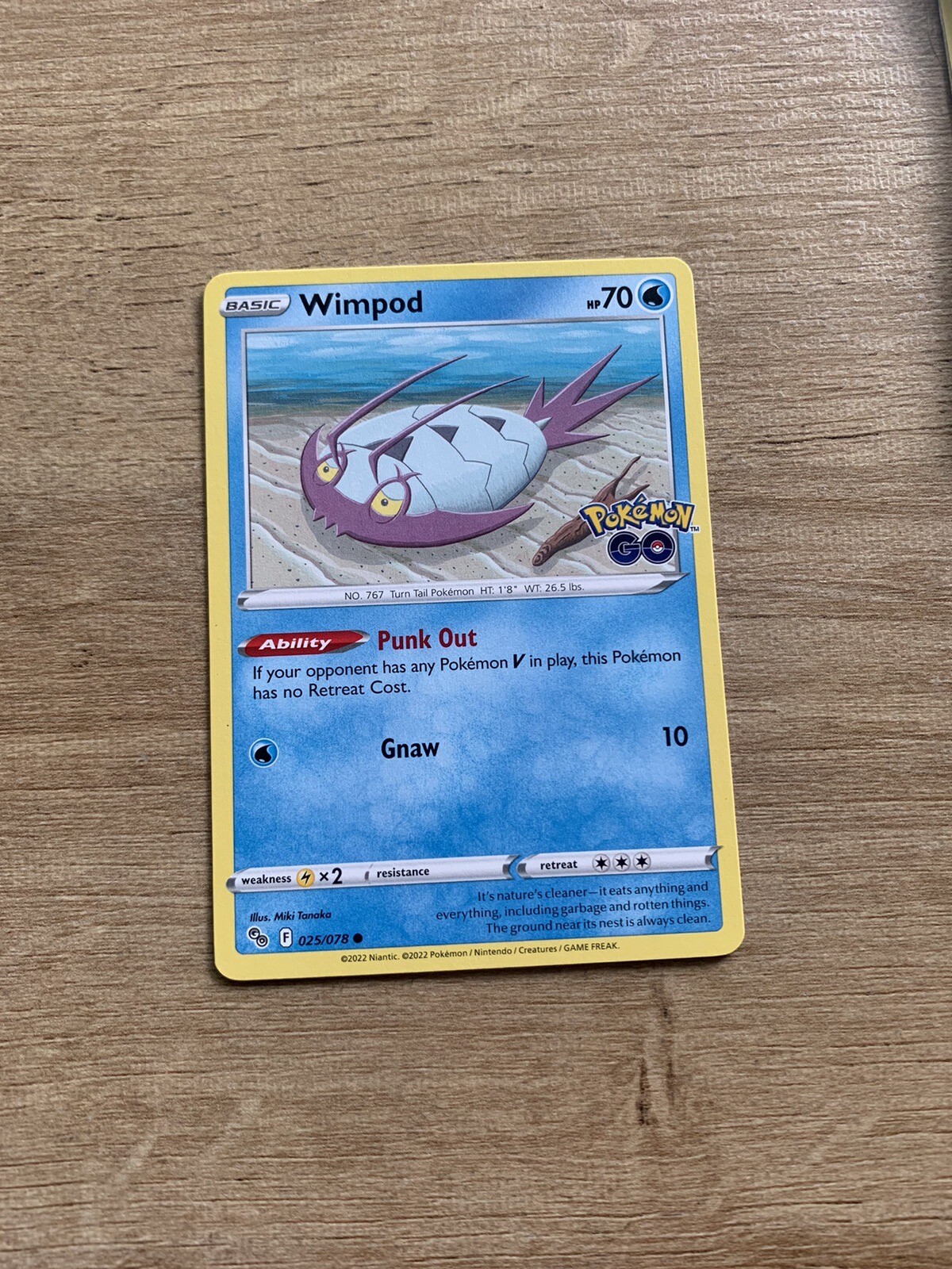 Pokémon Card 025/078 WIMPOD - POKÉMON GO - COMMON - NM | eBay
