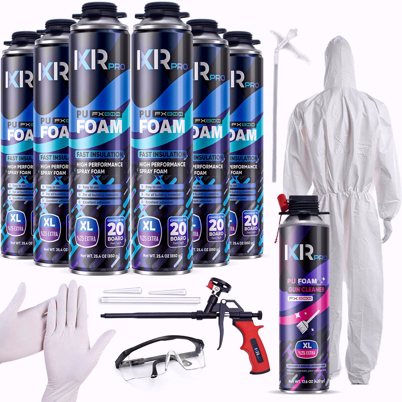 Spray Foam Insulation Kit(6PK Kit) Expanding Foam Sealant, Spray ...