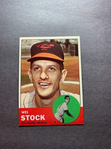 1963 Topps #438 Wes Stock Baseball Baltimore Orioles | eBay