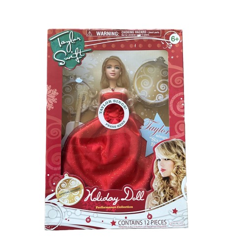Taylor Swift Christmas Santa Baby Singing Holiday Doll Unopened 2010 ...