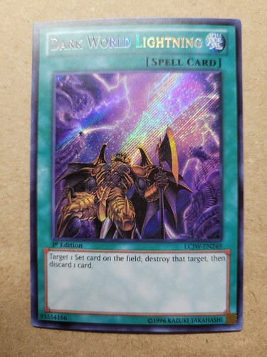 YUGIOH TCG DARK WORLD LIGHTNING LCJW-EN249 SECRET Rare 1ST EDITION LP ...