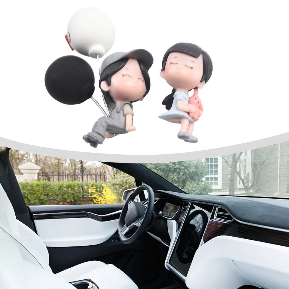 Car Dashboard Decor Figure Ornament Sweet Accessories Cartoon Interior ...