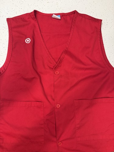 Target Store Employee Work Red Vest Uniform Size M / Medium | eBay