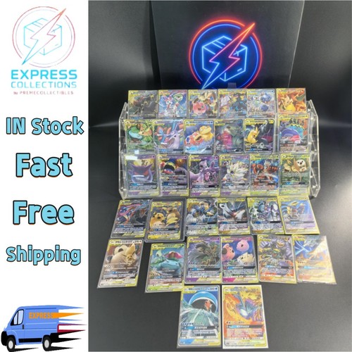 IN STOCK Pokemon Chinese TAG TEAM GX Lot 32 Pieces Sun&Moon RR RRR HOLO ...