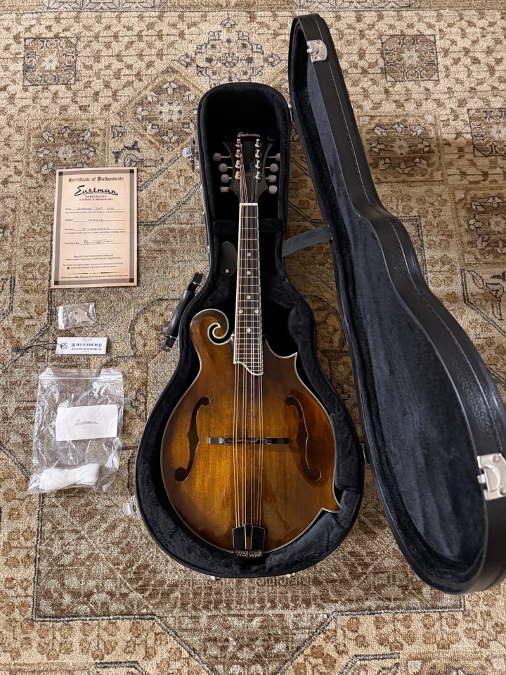 Eastman MD515 F Style Mandolin w/ Hard Case & Free Pro Setup | eBay