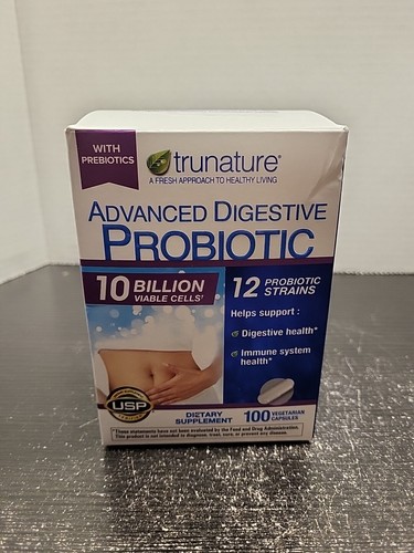 Trunature Advanced Digestive Probiotic 100 Capsules Exp 05/2025 Read ...