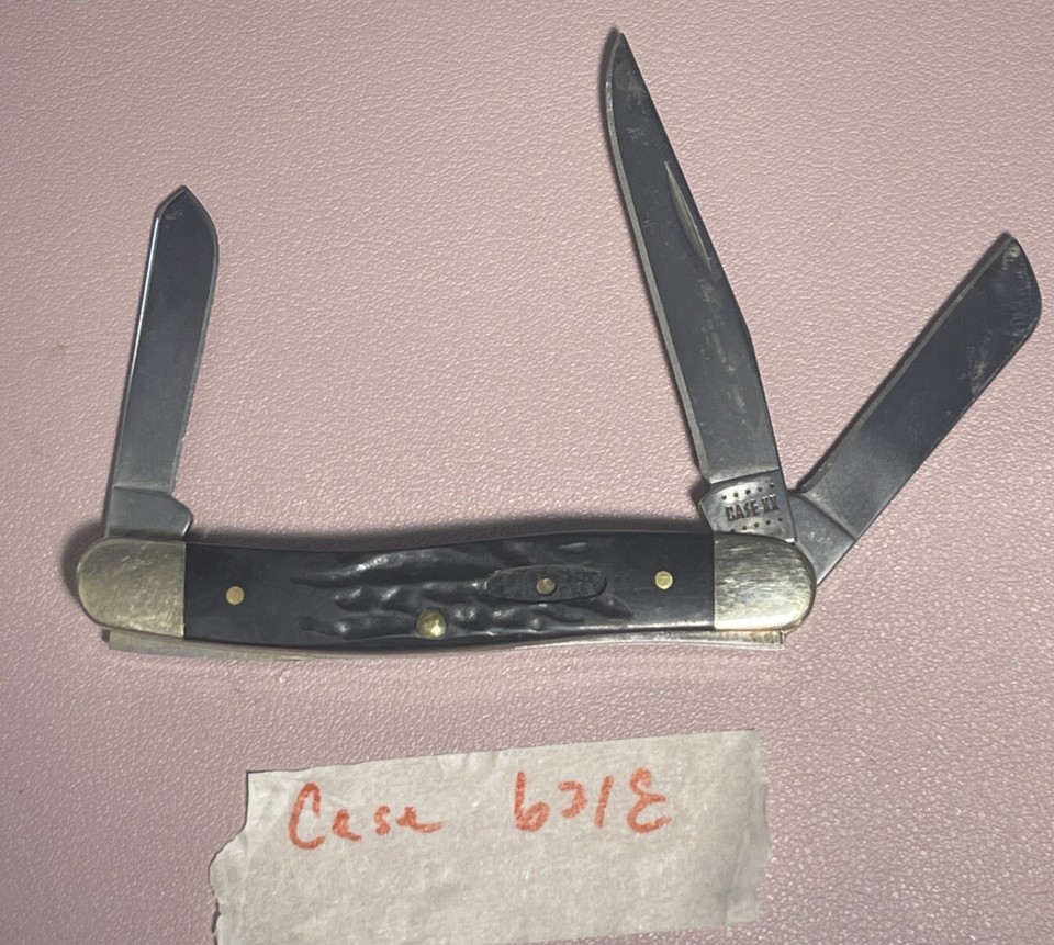 Case XX 6318 SS Rough Black Jigged Medium Stockman Pocket Knife Made in ...