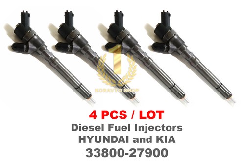 4Pcs Bosch CRDI Diesel Fuel Injector 33800-27900, 0445110290 | eBay