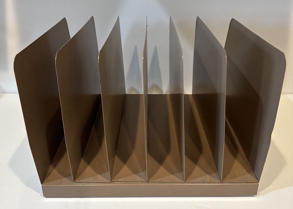 Metal File Dividers For PLSOPPKG Magazine Rack, Grid Metal Desk Folder