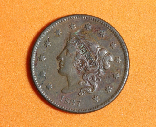 1837 Head Large One Cent Coin #P08522 | eBay
